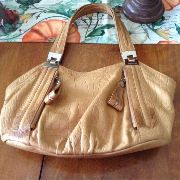 b. makowsky | Bags | B Makowsky Tan Leather Shoulder Bag | Poshmark